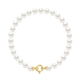 DIADEMA - Armband - Echte S&uuml;&szlig;wasserperlen - Gelbgold