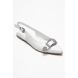Cordelia Leder Spitz Zehenbereich Schnalle Sandale