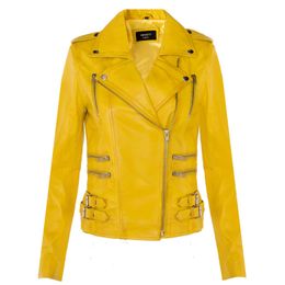 Damen Leder Brando Bikerjacke-Loddon