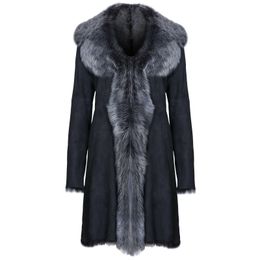 Damen-Trenchcoat aus Toscana-Schaffell-Wildleder-Tbilisi