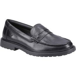 Hush Puppies Verity Slip On Leder Damen Schwarz Loafers