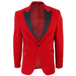 Herren-Blazer aus rotem Samt-Dinner-Smoking-Anzug