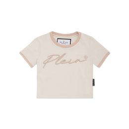 Philipp Plein Cropped T-Shirt Round Neck Ss Signature