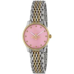 Gucci YA1265030 G-Timeless 29mm Damen rosa Zifferblatt Bienenmotiv Uhr