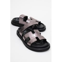 Loana Leder Slide Sandale