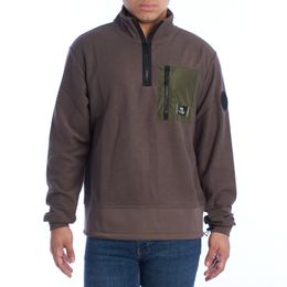 La Martina Sweatshirt mit normaler Passform und halbem Rei&szlig;verschluss YMF601-FP565 Herren
