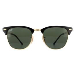 Ray-Ban Sonnenbrille Clubmaster Metall RB3716 187 Gold Top auf schwarz gr&uuml;n