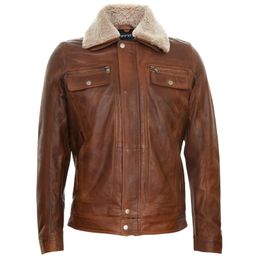 Herren Trucker Shirt Lederjacke-Galway