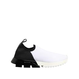 Dolce & Gabbana Dolce & Gabbana wei&szlig;e schwarze Low Top Sorrento Sneakers Schuhe