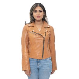 Damen-Leder-Klassiker-Biker-Brando-Jacke-Baku