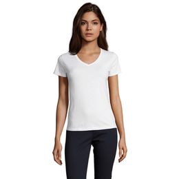SOLS - "Imperial" T-Shirt V-Ausschnitt f&uuml;r Damen (Wei&szlig;)