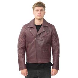 Herren-Bikerjacke aus Leder mit Kreuzrei&szlig;verschluss &ndash; Gibraltar