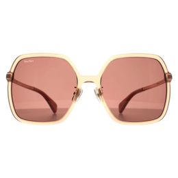 MaxMara Max Mara Square Womens Gl&auml;nzend Rosa Braun MM0059-D