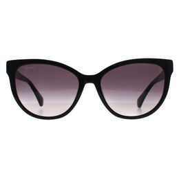 MaxMara Max Mara Rund Damen Gl&auml;nzend Schwarz Rauch Grau Gradient MM0058 Logo 13