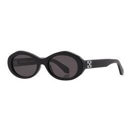 Off-White Off White - "Edison" Oval-Sonnenbrille f&uuml;r Damen (Schwarz/Schwarz)