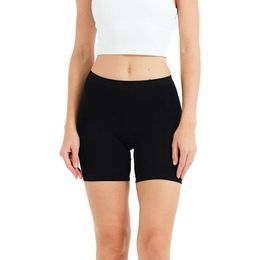 JUSTEVER Nahtlose lange Slips, spurlos, schwarz, Damen-Boxershorts - Vela