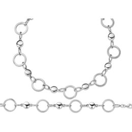 Orphelia Damen 925 Sterling Silber Set: Kette + Armband - Silber SET-014