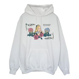Disney - "Alice In Wonderland What Kind Of Garden" Kapuzenpullover f&uuml;r Damen (Wei&szlig;)