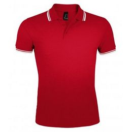 SOLS - Polo manches courtes PASADENA - Homme (Rouge/blanc)