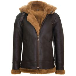 B3-Fliegerjacke aus Schafsleder mit Kapuze f&uuml;r Herren &ndash; Columbus