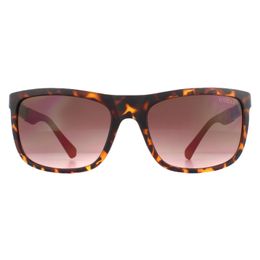 Guess Rectangle Mens Dark Havana Brown Gradient Sonnenbrille