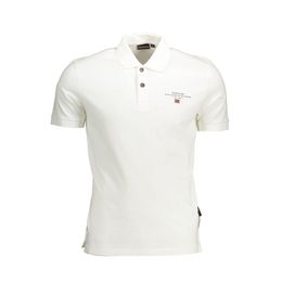 Napapijri Wei&szlig;es Baumwoll-Herrenpoloshirt