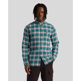 Lyle & Scott Lyle & Scott kariertes Flanellhemd f&uuml;r Herren in Gr&uuml;n