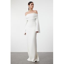 Unifarbenes, langes Maxikleid f&uuml;r Damen, ideal f&uuml;r Abschlussball oder Abiball, normale Passform, Abend- und Ballkleid