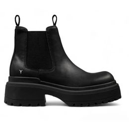 Windsor Smith &ndash; Schwarze Chelsea-Stiefel aus klobigem Leder &ndash; Dopamin