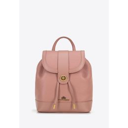 Wittchen Damen-Lederrucksack mit Kordelzug, Rosa, Naturleder