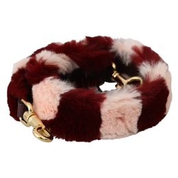 Dolce & Gabbana Dolce & Gabbana Pink Red Lapin Fur accessoire &eacute;paule