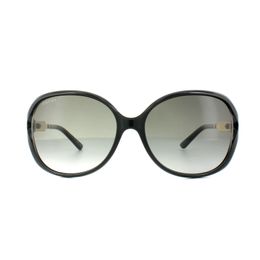 Lunettes De Soleil Gucci 0076S 002 D&eacute;grad&eacute; Gris Or Noir