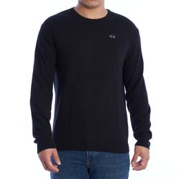 La Martina Herren-Wollpullover mit Rundhalsausschnitt XMS004-YW084