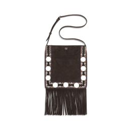 Valentino Braune Kalbleder Bos Taurus Schultertasche
