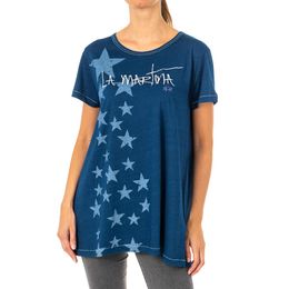 La Martina Damen Kurzarm-T-Shirt mit Rundhalsausschnitt LWR304