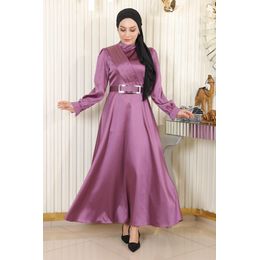 Drapiert Satin Abendkleid Altrosa