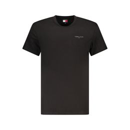 Tommy Hilfiger Schwarzes Baumwoll-Herren-T-Shirt
