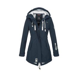 Marikoo lange Damen Steppjacke Abendsternchen mit abnehmbarer Kapuze