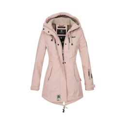 Marikoo lange Damen Steppjacke Abendsternchen mit abnehmbarer Kapuze