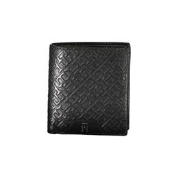 Tommy Hilfiger Elegante schwarze Leder Geldb&ouml;rse mit zwei F&auml;chern