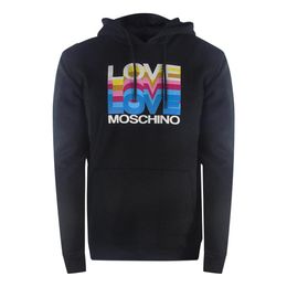 Moschino Multi Logo Schwarzer Hoodie