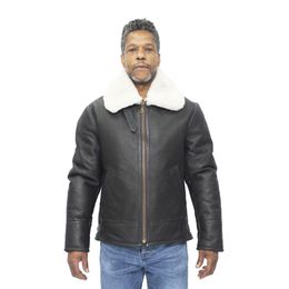 Herren B3 WW2 Flieger-Fliegerjacke aus Leder-Schaffell-Charleston
