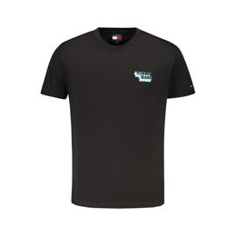 Tommy Hilfiger Schwarzes Baumwolle Herren T-Shirt