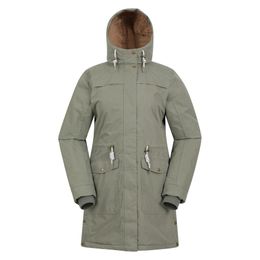 Mountain Warehouse Womens/Ladies Acorn Waterproof Borg Lined Padded Parka (Khaki Gr&uuml;n)