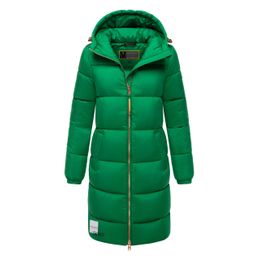 Marikoo lange Damen Steppjacke mit Kapuze & Kragen &ndash; Modell Nomadiaa