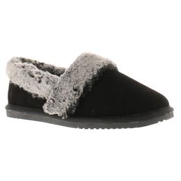 Hush Puppies Ariel Wildleder Damen Hausschuhe In Schwarz