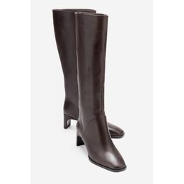 Taly Leder Blockabsatz Kniehoher Stiefel (Damen)