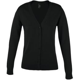 SOLS Damen/Damen Golden V-Ausschnitt Strickjacke (Schwarz)