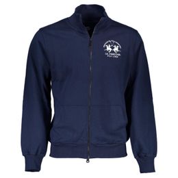 La Martina Herren Blau Baumwollpullover