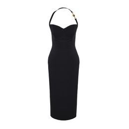 &Auml;rmelloses, gerades, elegantes, figurbetontes Midi-Kleid f&uuml;r Damen/Abendkleid